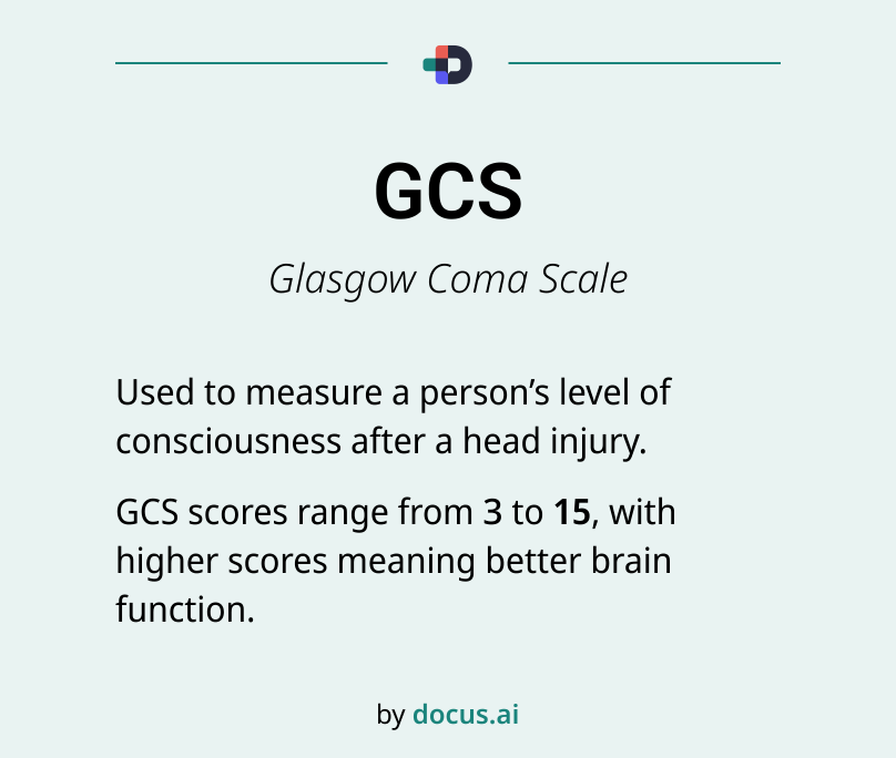 GCS Medical Abbreviation: What It Means and When It's Used