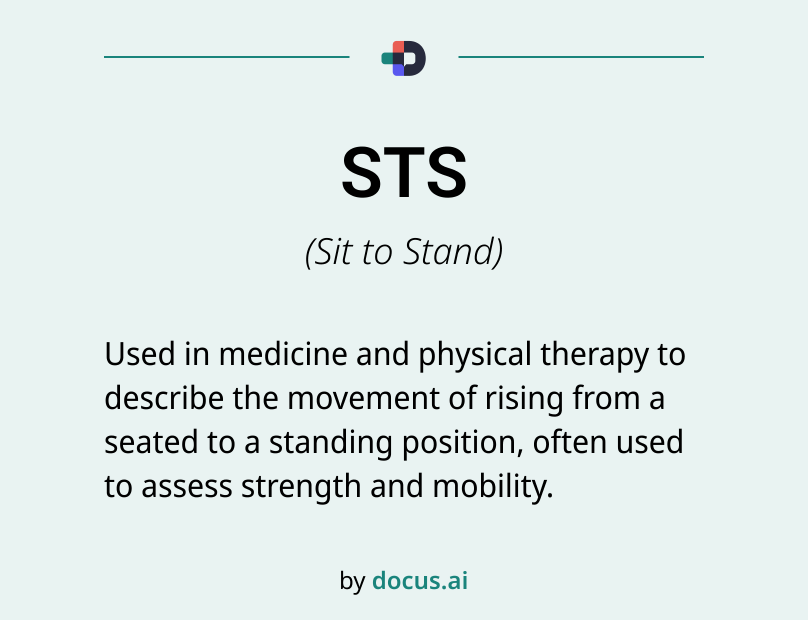 STS Medical Abbreviation: Sit-to-Stand Explained