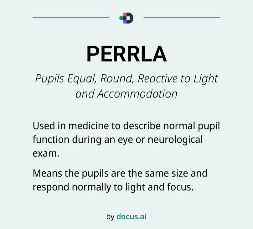 PERRLA Medical Abbreviation: What It Means