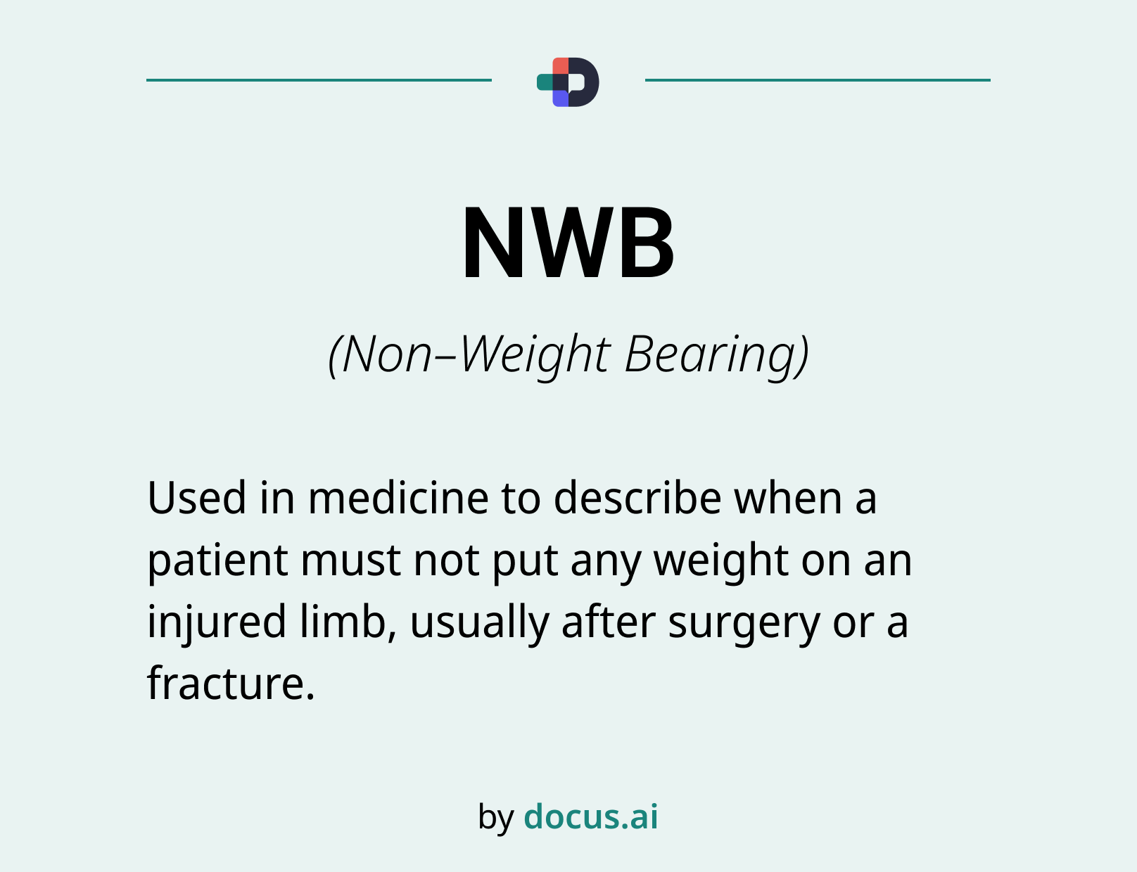 NWB Medical Term: What It Stands For