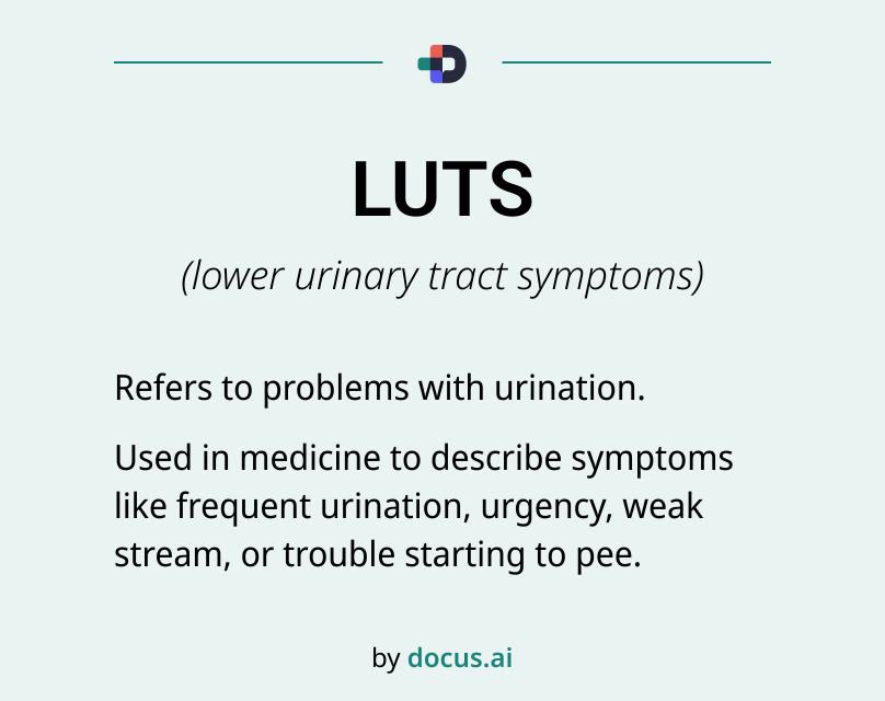 LUTS Medical Abbreviation: What It Really Means