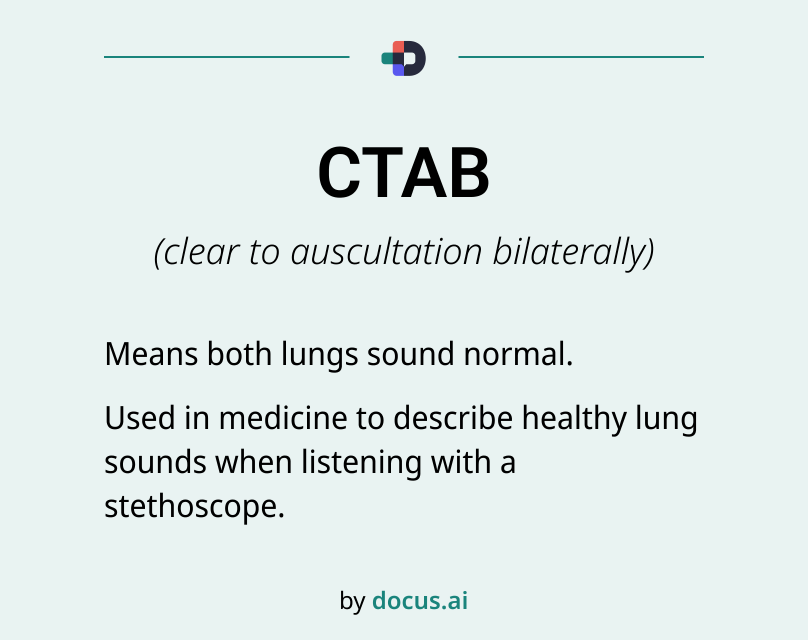 CTAB Medical Abbreviation: Meaning, Use, and Importance