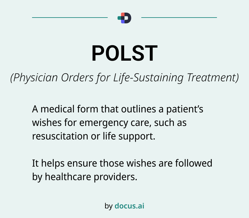 POLST Medical Abbreviation: Meaning and Purpose