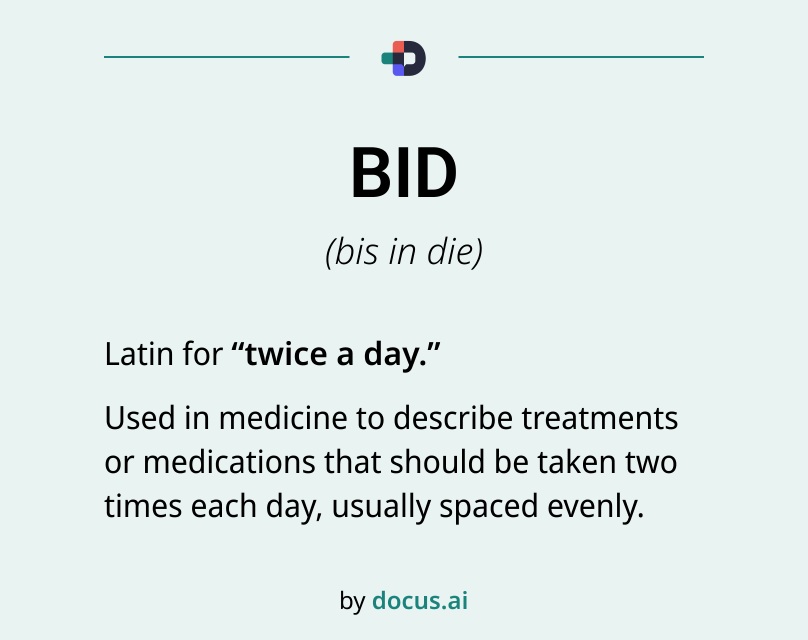 BID Medical Abbreviation What It Means And How To Follow It BID Medical Abbreviation What It Means And How To Follow It