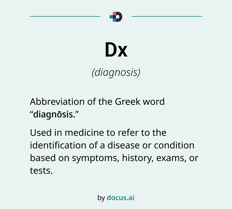 Dx Medical Abbreviation: What It Means in Healthcare