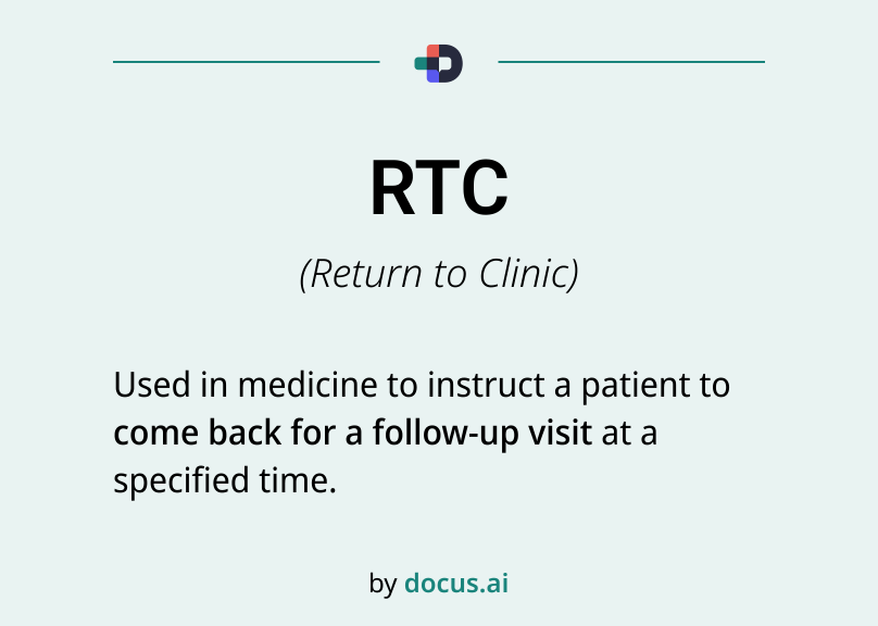 RTC Medical Abbreviation: What It Means in Care
