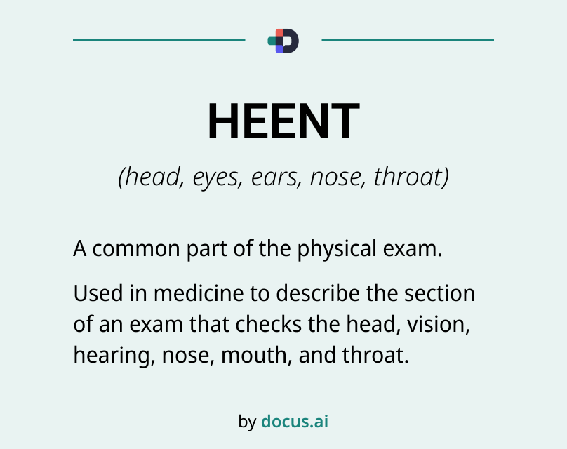 HEENT Medical Abbreviation Explained Simply